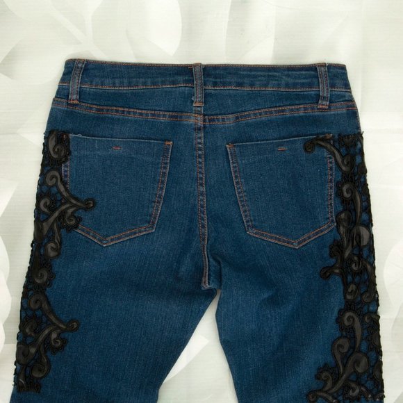 VENUS | Jeans | Venus Fashion Stretch Embroidered Edge Denim Jeans ...